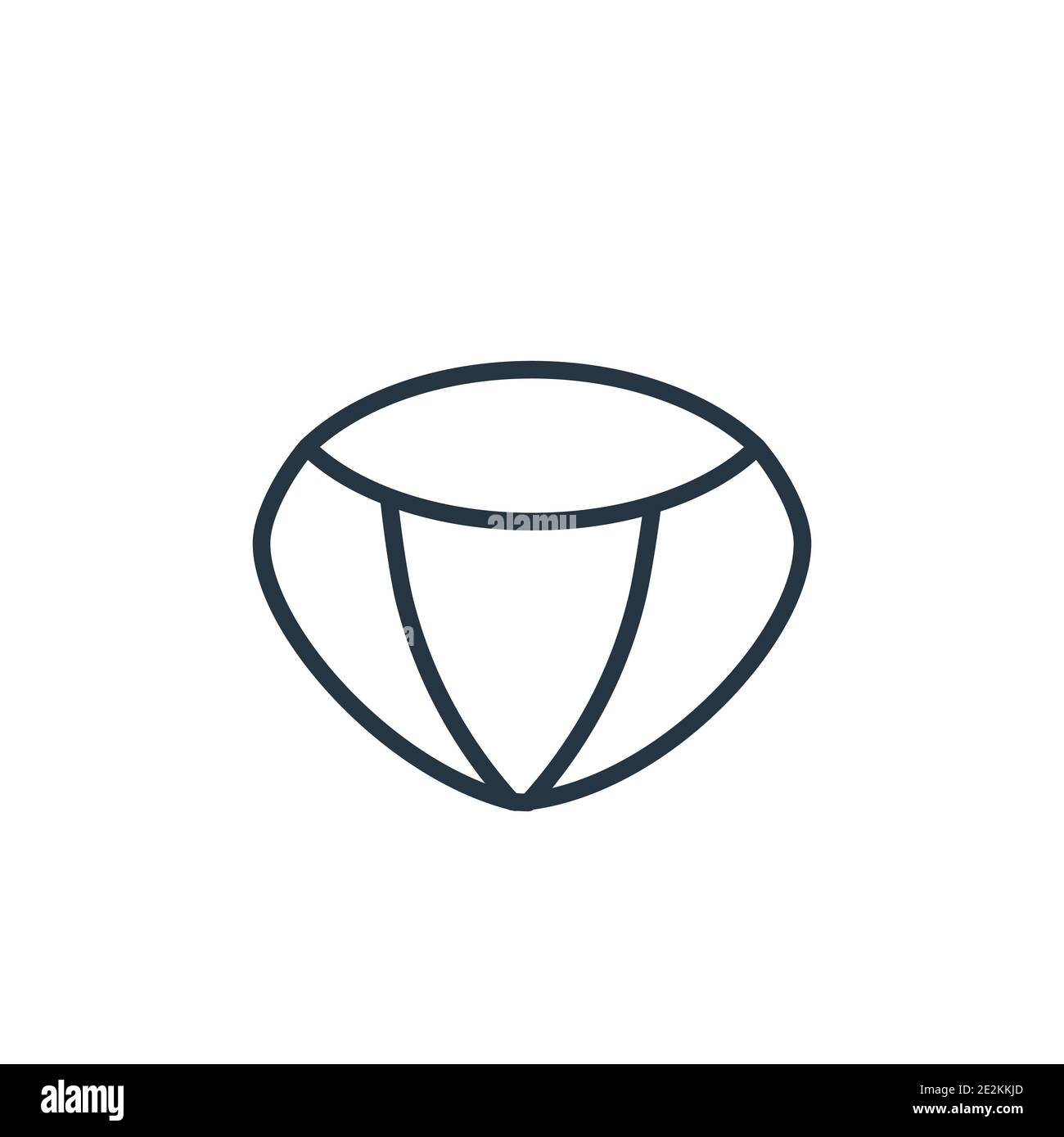 Chestnut outline vector icon. Thin line black chestnut icon, flat vector simple element ...