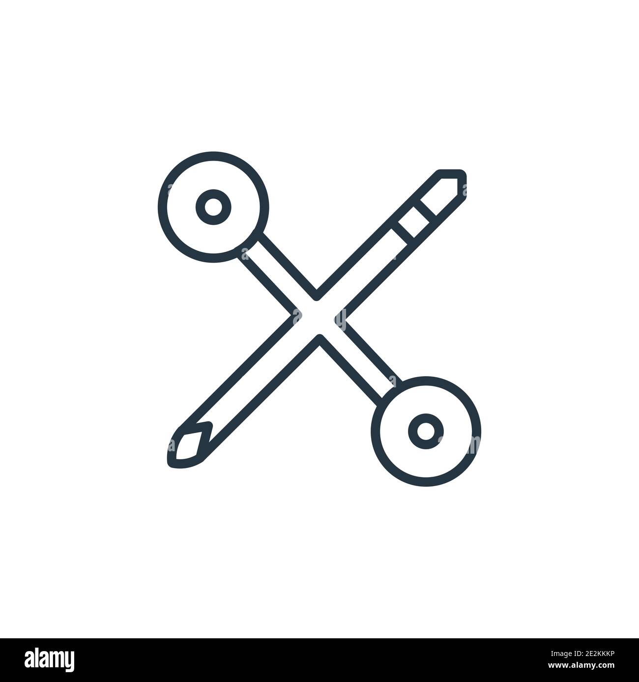 Piercings outline vector icon. Thin line black piercings icon, flat ...