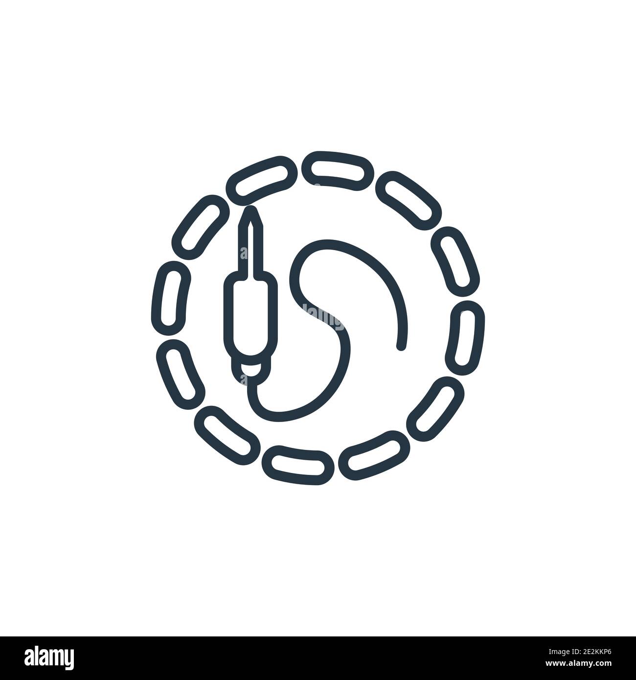 Audio jack outline vector icon. Thin line black audio jack icon, flat ...