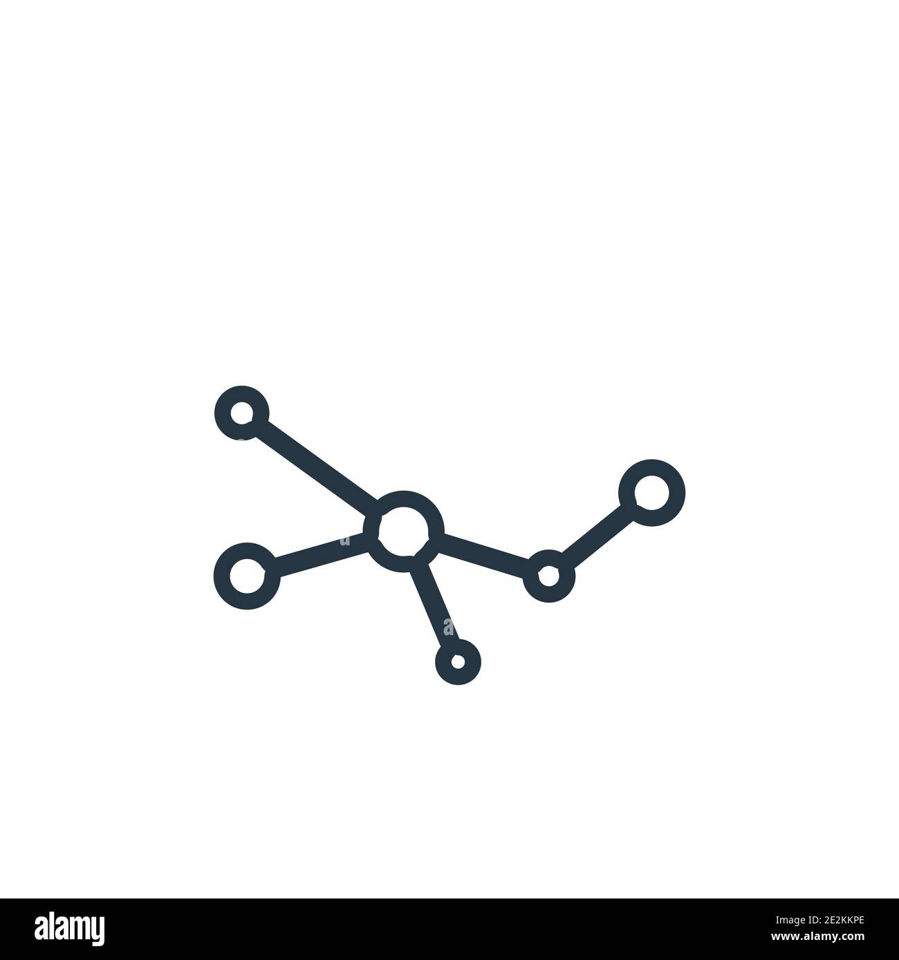 Molecular bond outline vector icon. Thin line black molecular bond icon ...