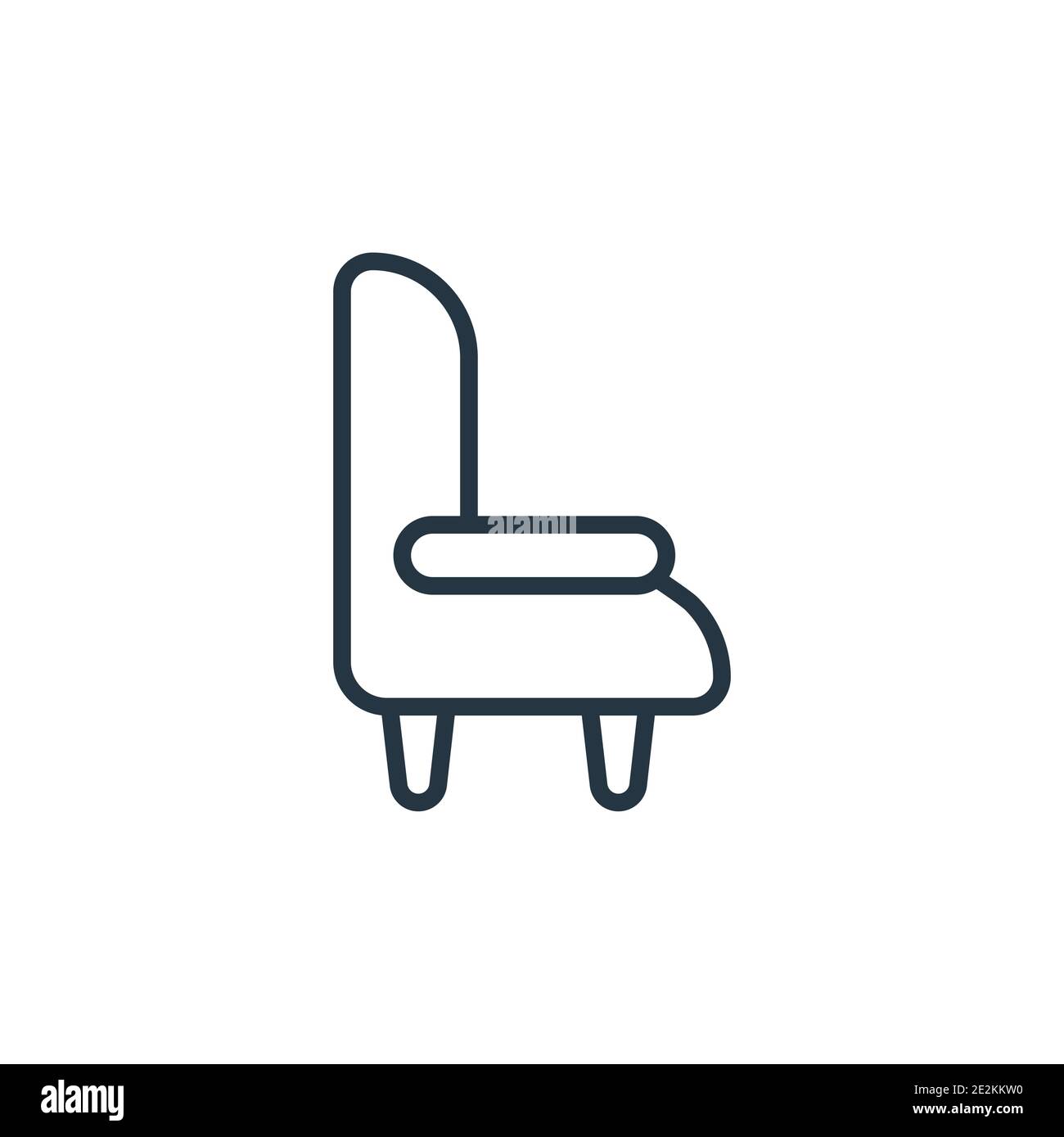 Armchair outline vector icon. Thin line black armchair icon, flat ...