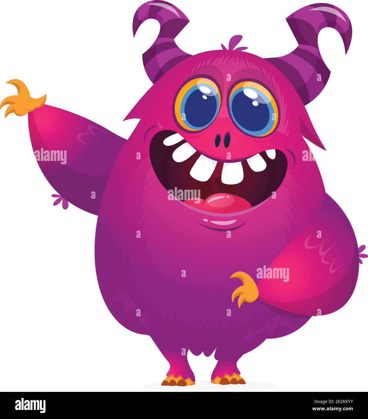 Funny cartoon monster. Vector illustration Stock Vector Image & Art - Alamy
