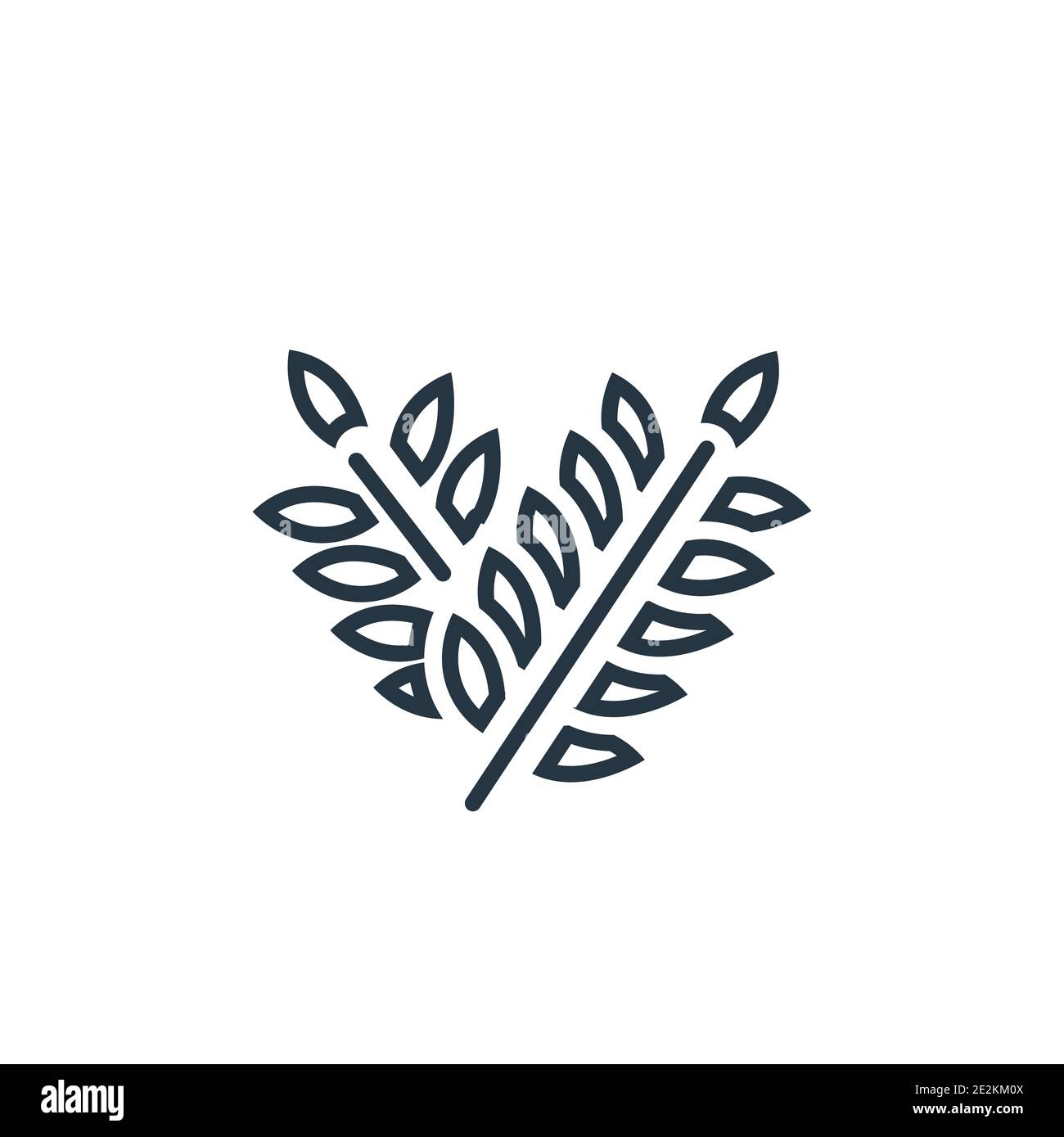Ear of wheat outline vector icon. Thin line black ear of wheat icon ...