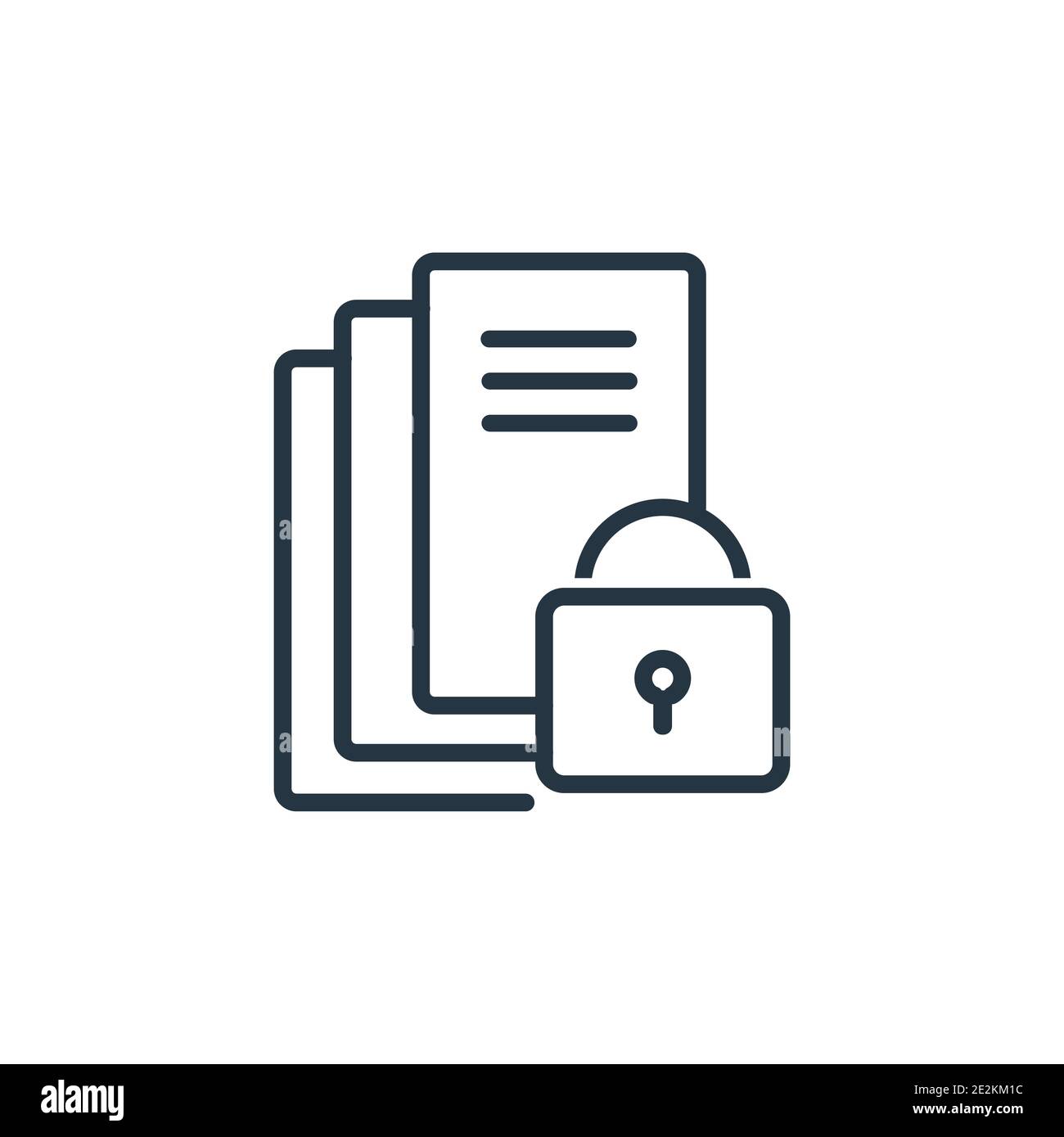 Documentation outline vector icon. Thin line black documentation icon ...