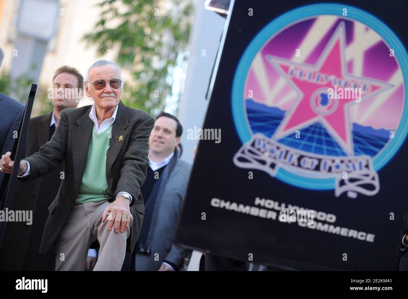 Comic book hero Stan Lee is honored with the 2,428th star on the ...