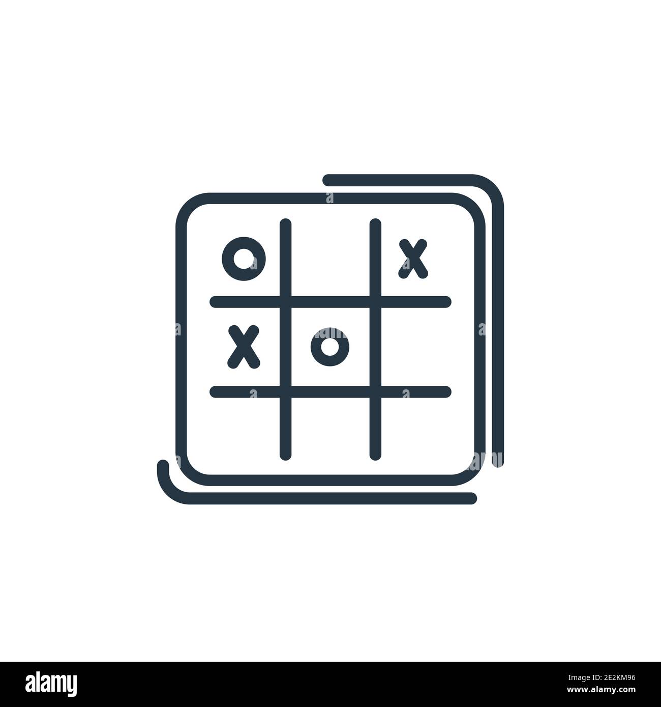 Tic tac toe outline vector icon. Thin line black tic tac toe icon, flat ...