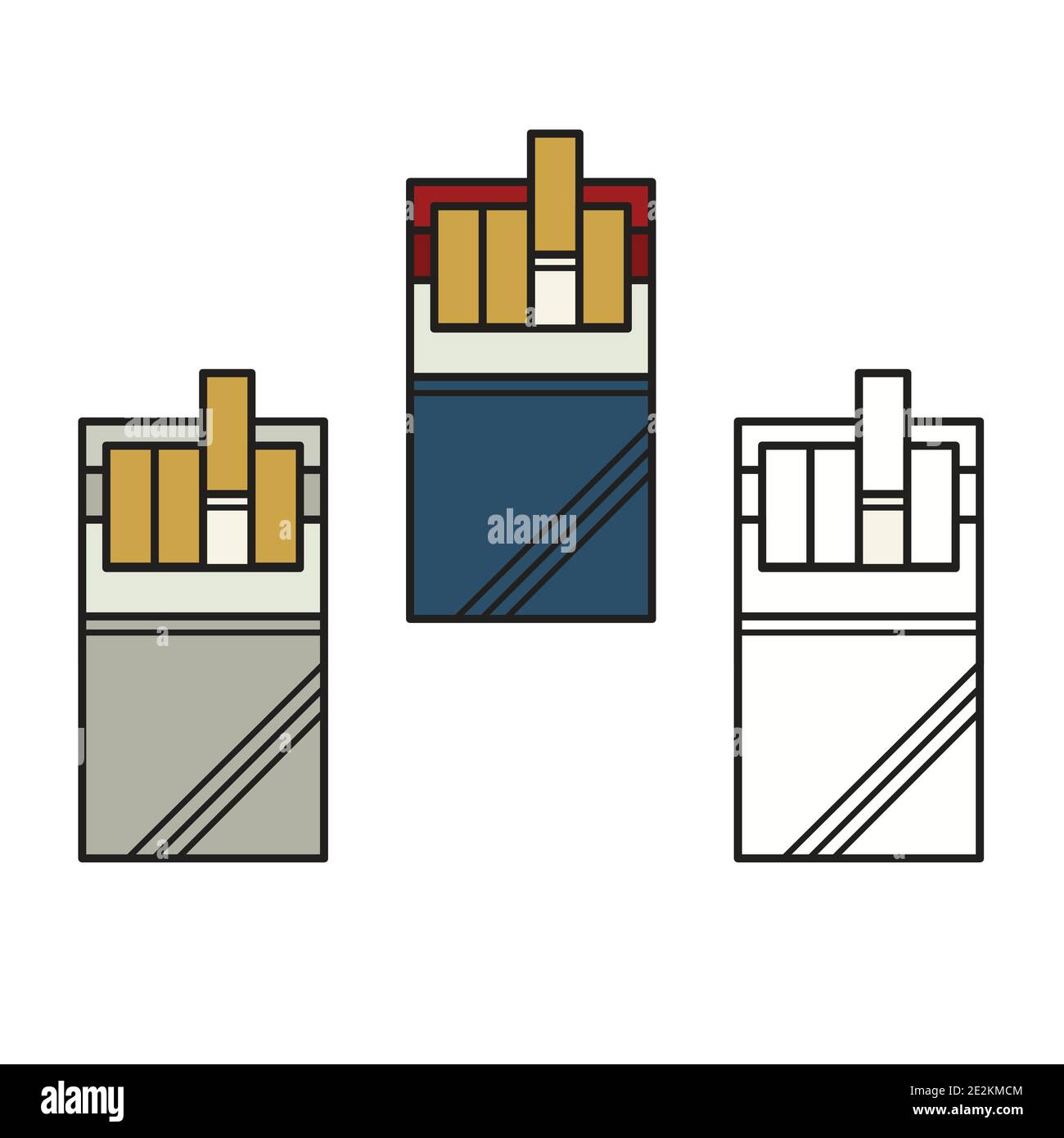 Set of cigarette packs - vector illustration Stock Vector Image & Art ...