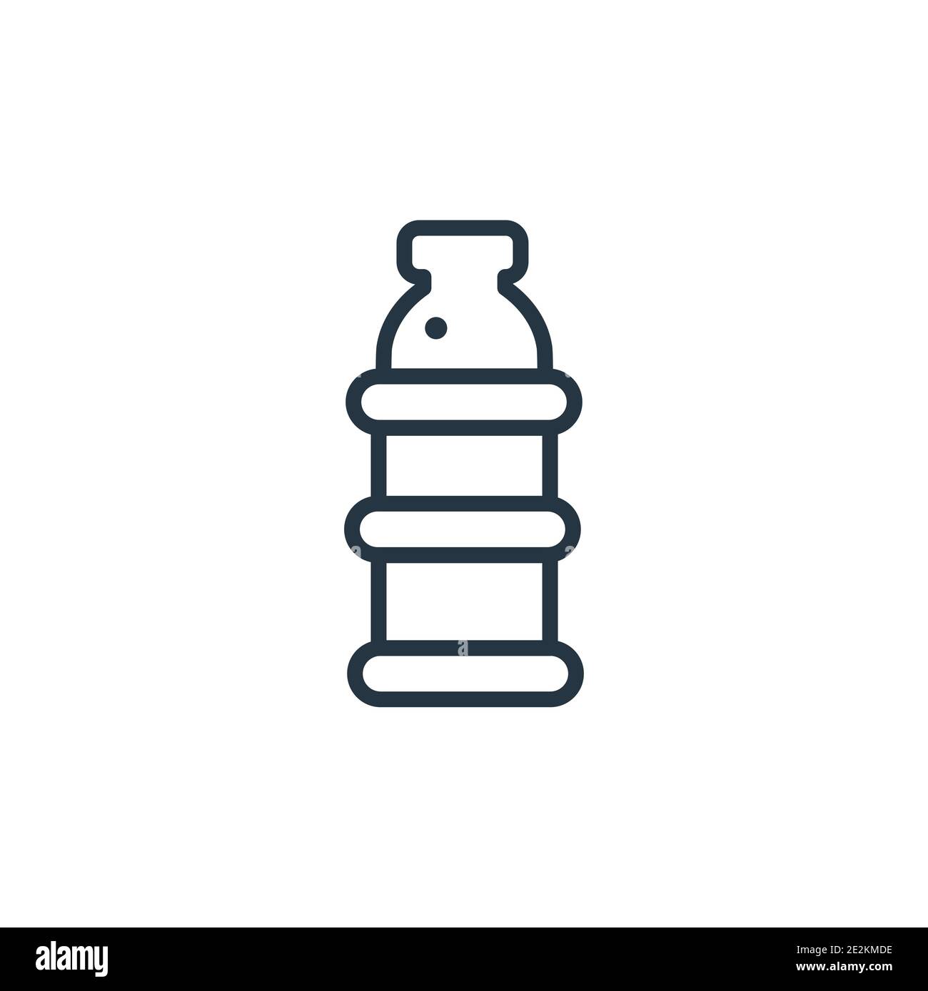 Plastic bottle outline vector icon. Thin line black plastic bottle icon ...