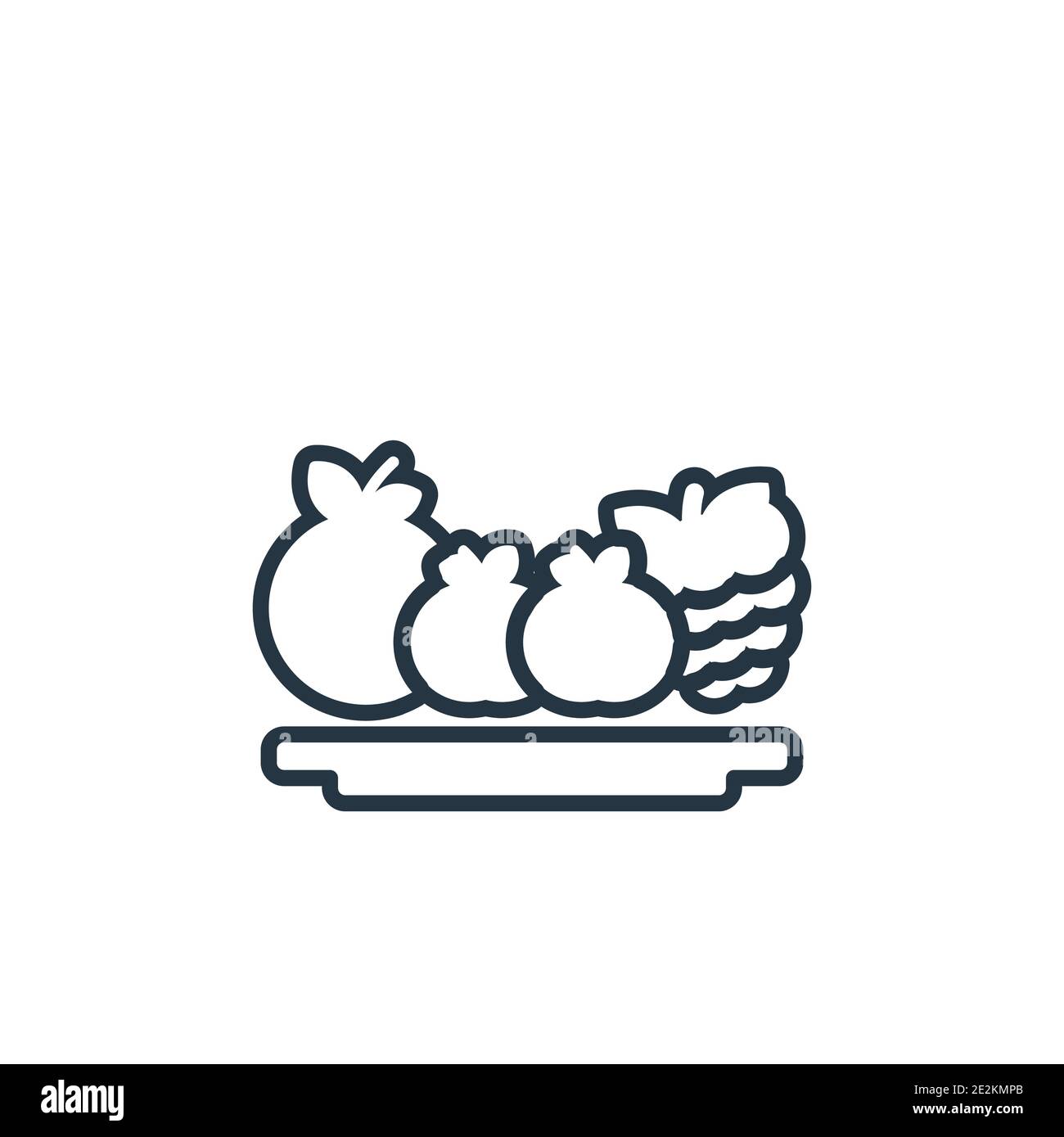 Fruits outline vector icon. Thin line black fruits icon, flat vector ...