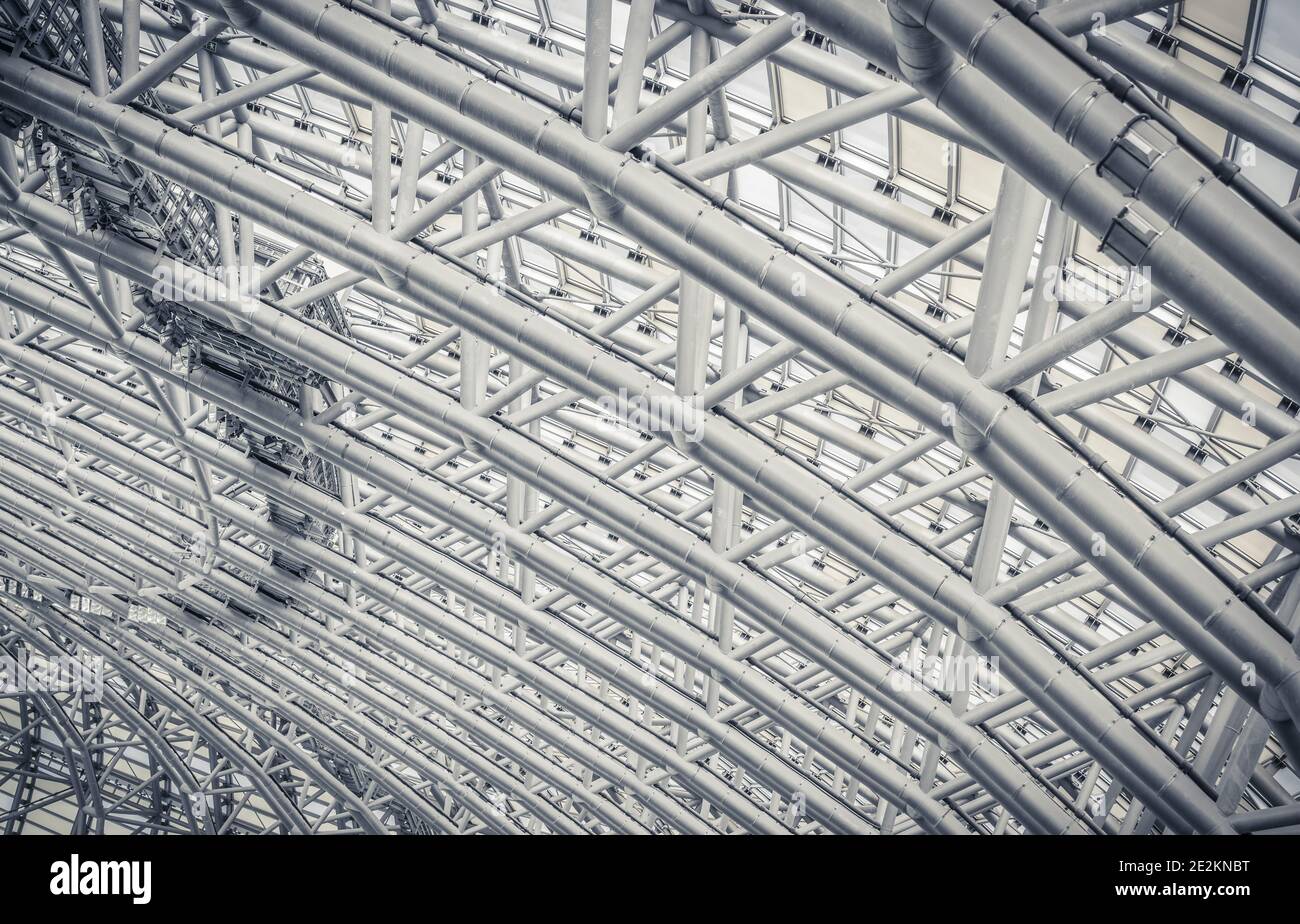 Modern Metal Large Stadium Roof Structure Design Stock Photo - Alamy
