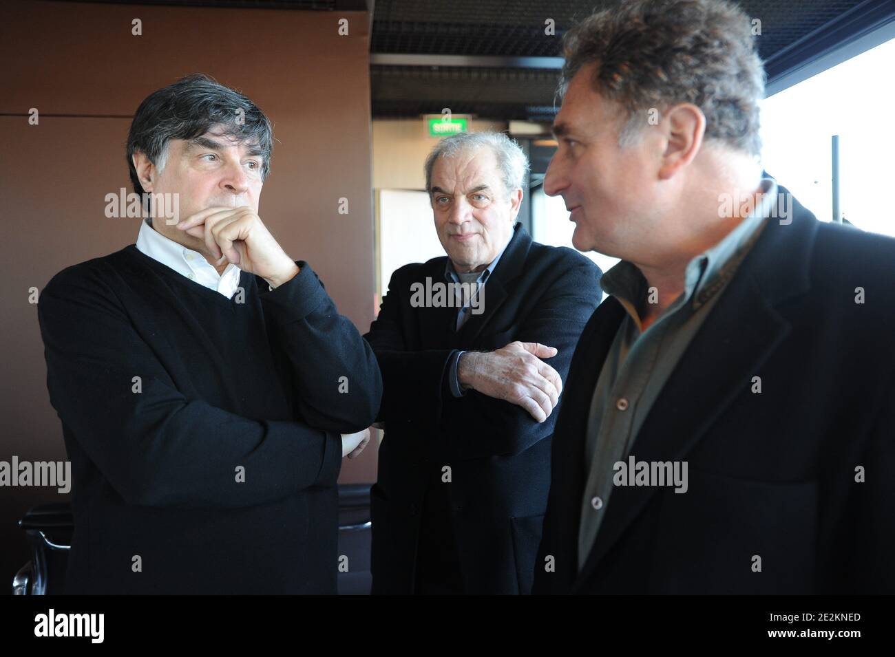 Pierre Favier et Patrick Rotman lors de l'enregistrement de 'Lionel ...