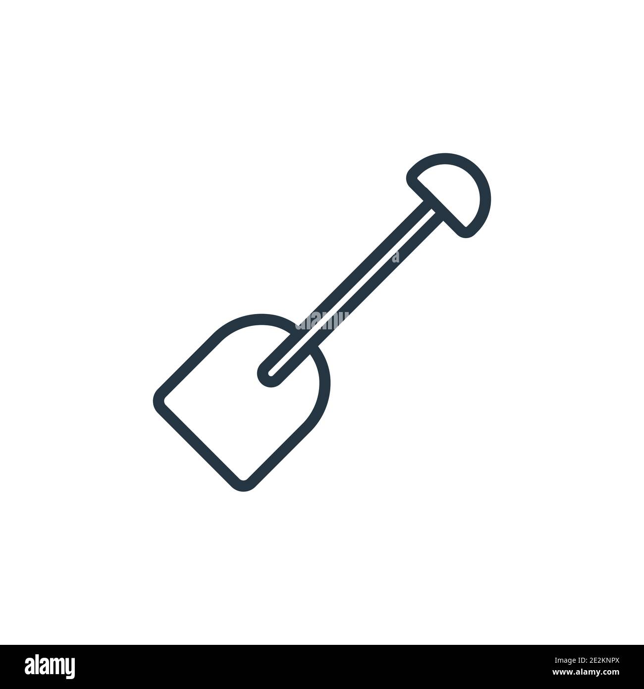 Gardening tools outline vector icon. Thin line black gardening tools ...
