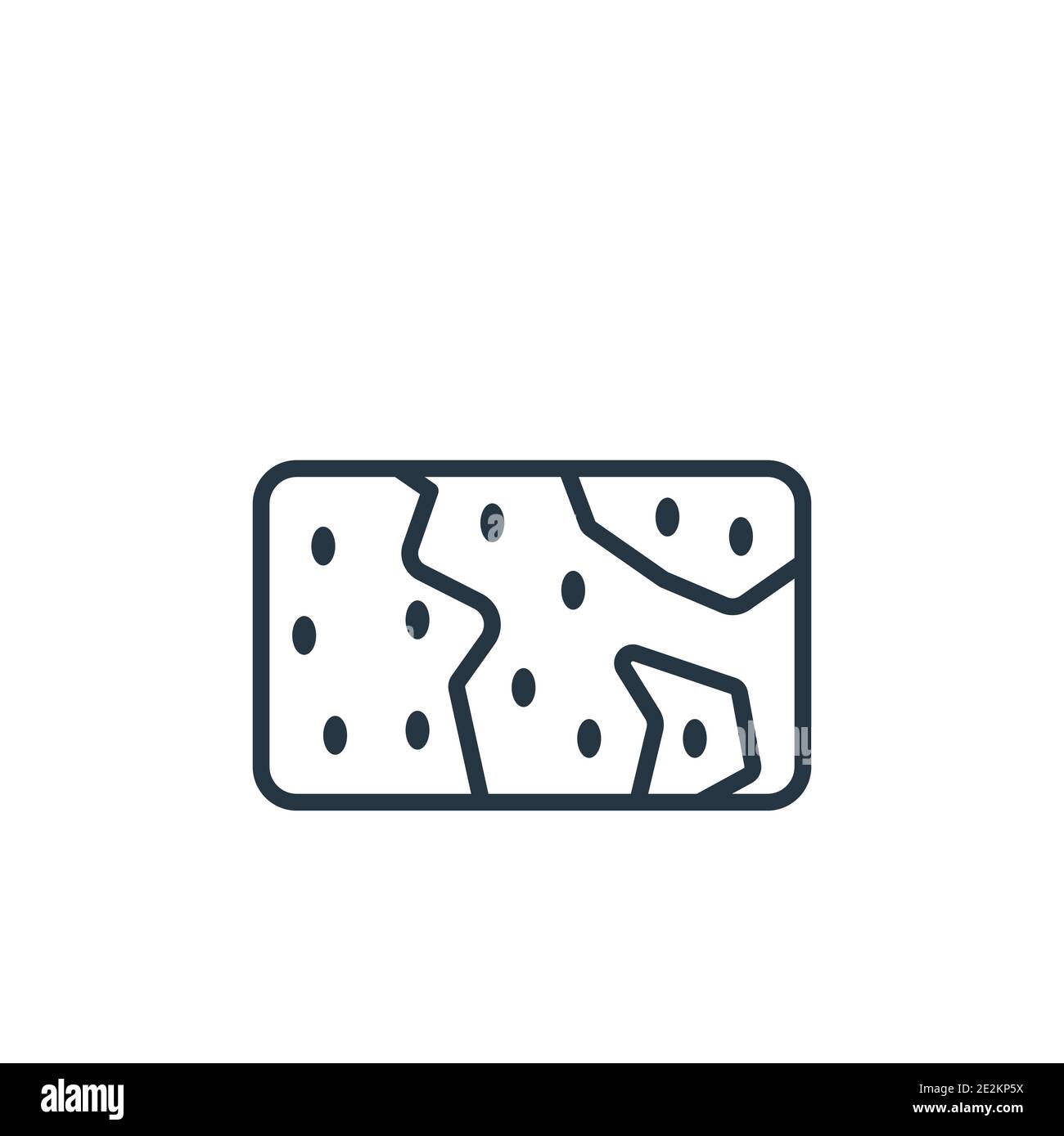 Brittle outline vector icon. Thin line black brittle icon, flat vector ...