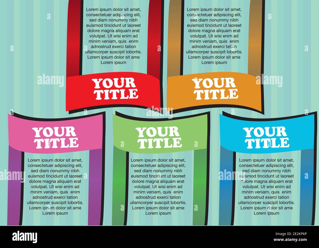 Colorful Paper folding Vector Layout Design Template with area for ...