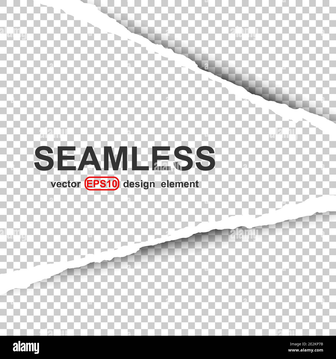 Realistic Ripped Paper with shadow on transparent background. Eps10 ...