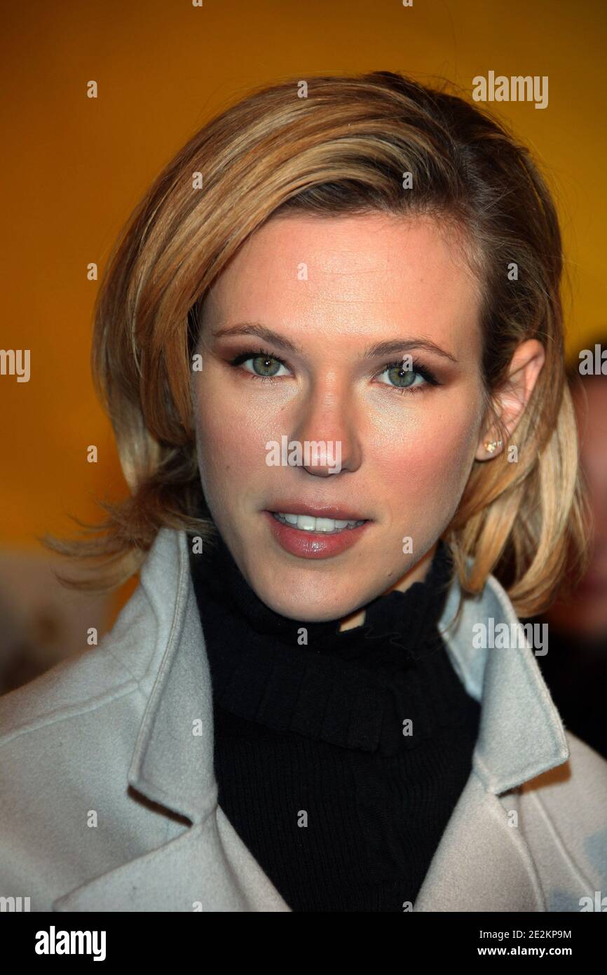 French singer Lorie participates in the 'Pieces Jaunes' operation 21st ...