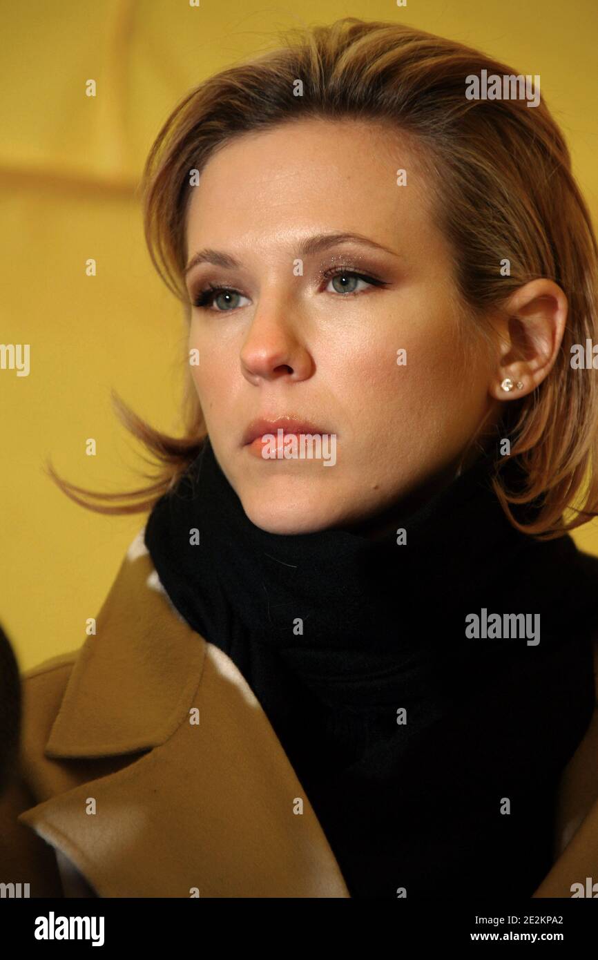 French singer Lorie participates in the 'Pieces Jaunes' operation 21st ...