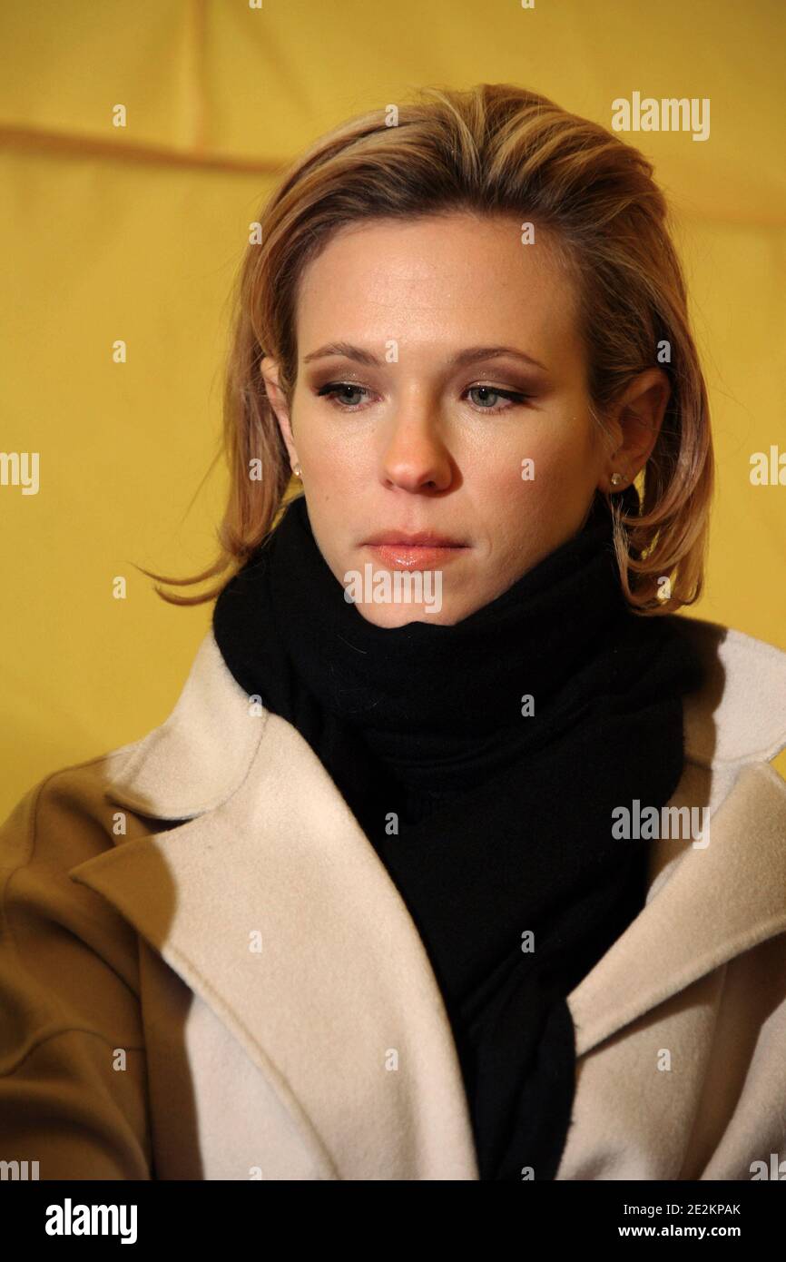 French singer Lorie participates in the 'Pieces Jaunes' operation 21st ...