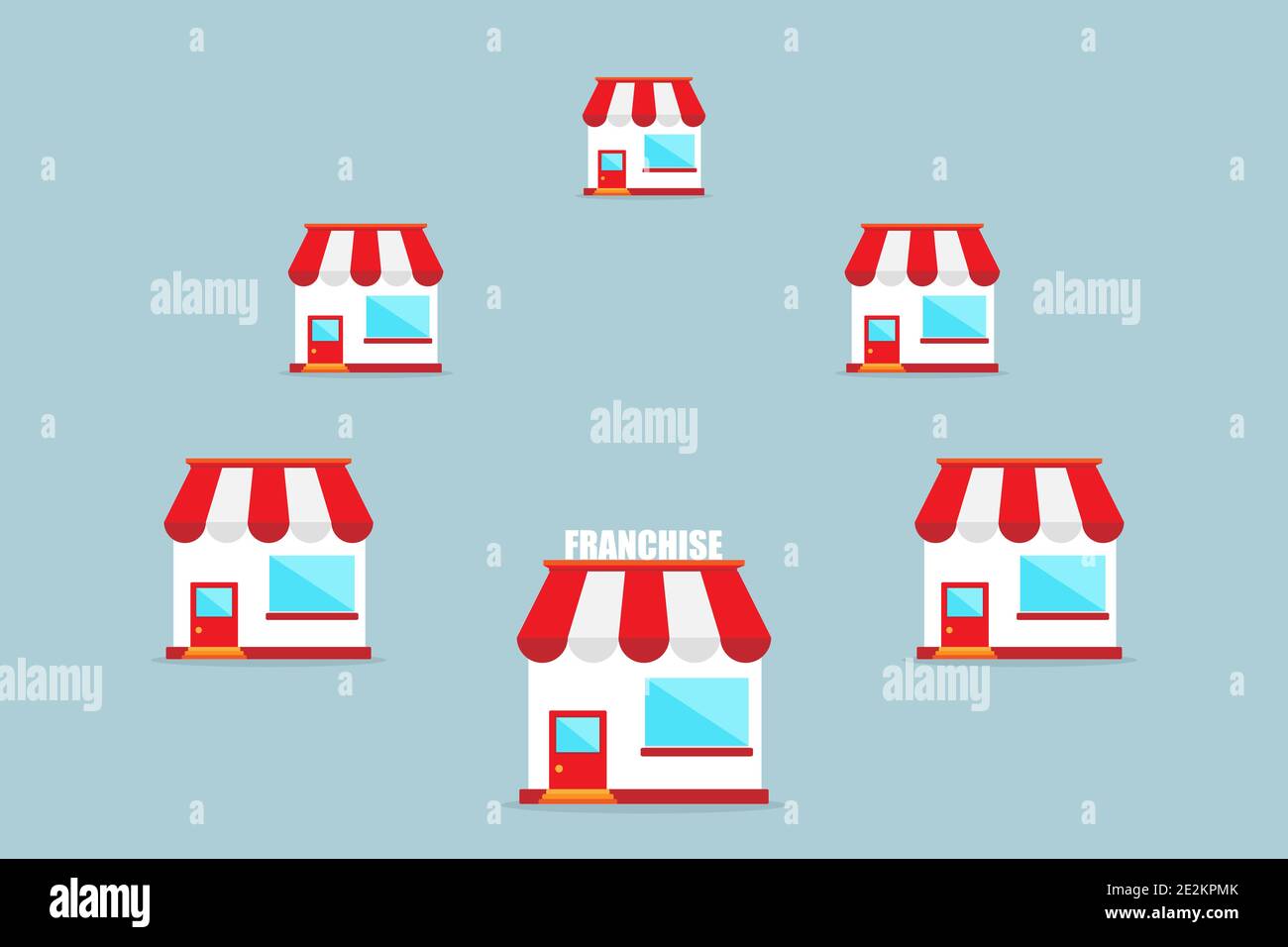 Franchise business concept. Franchise marketing system. Vector ...