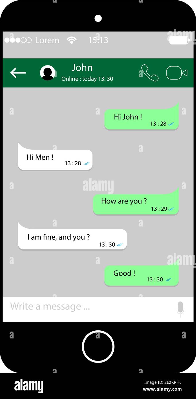 Messenger window Stock Vector Images - Alamy