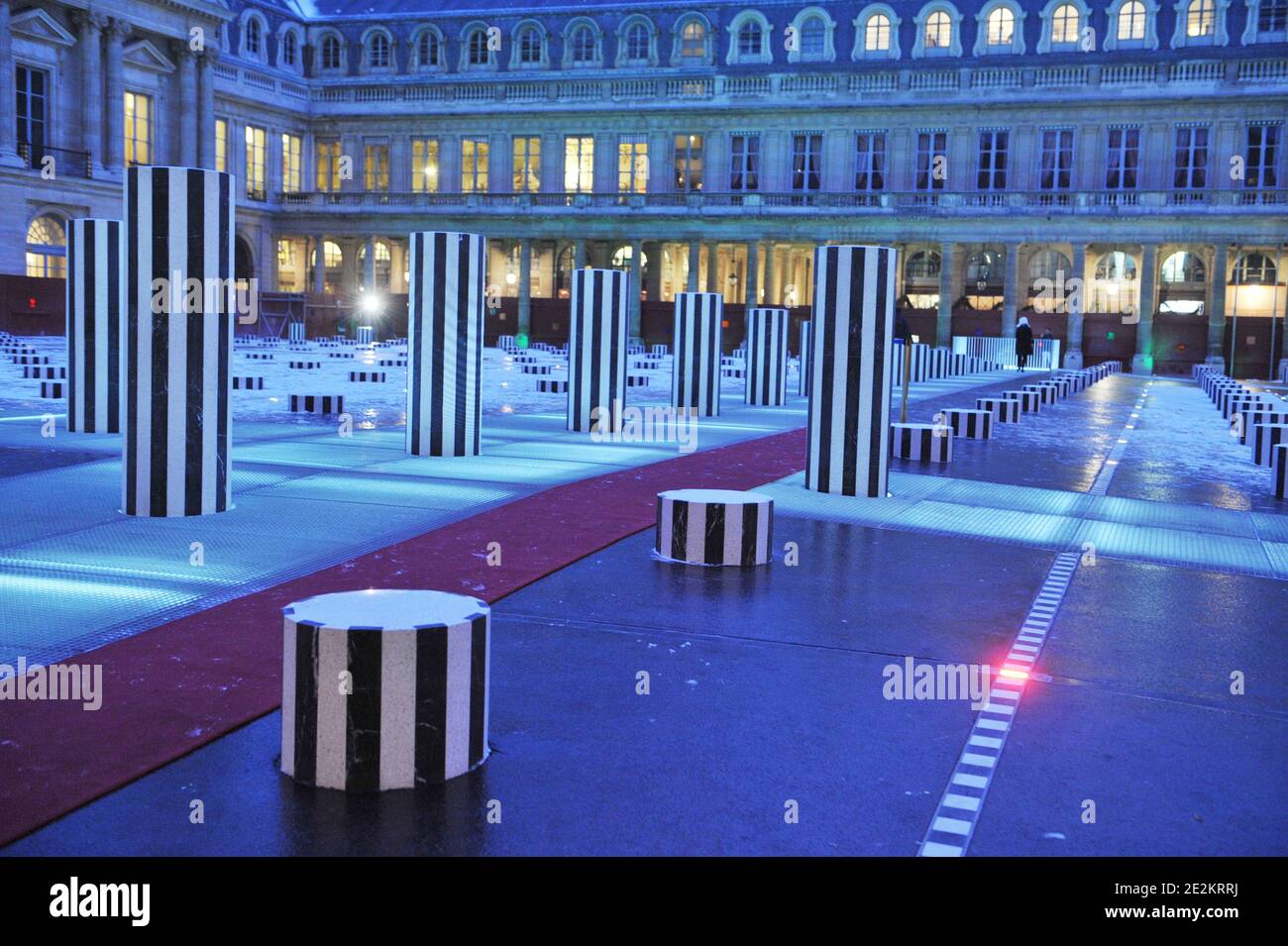 Official unveiling of the renovated Buren's striped columns in Paris ...