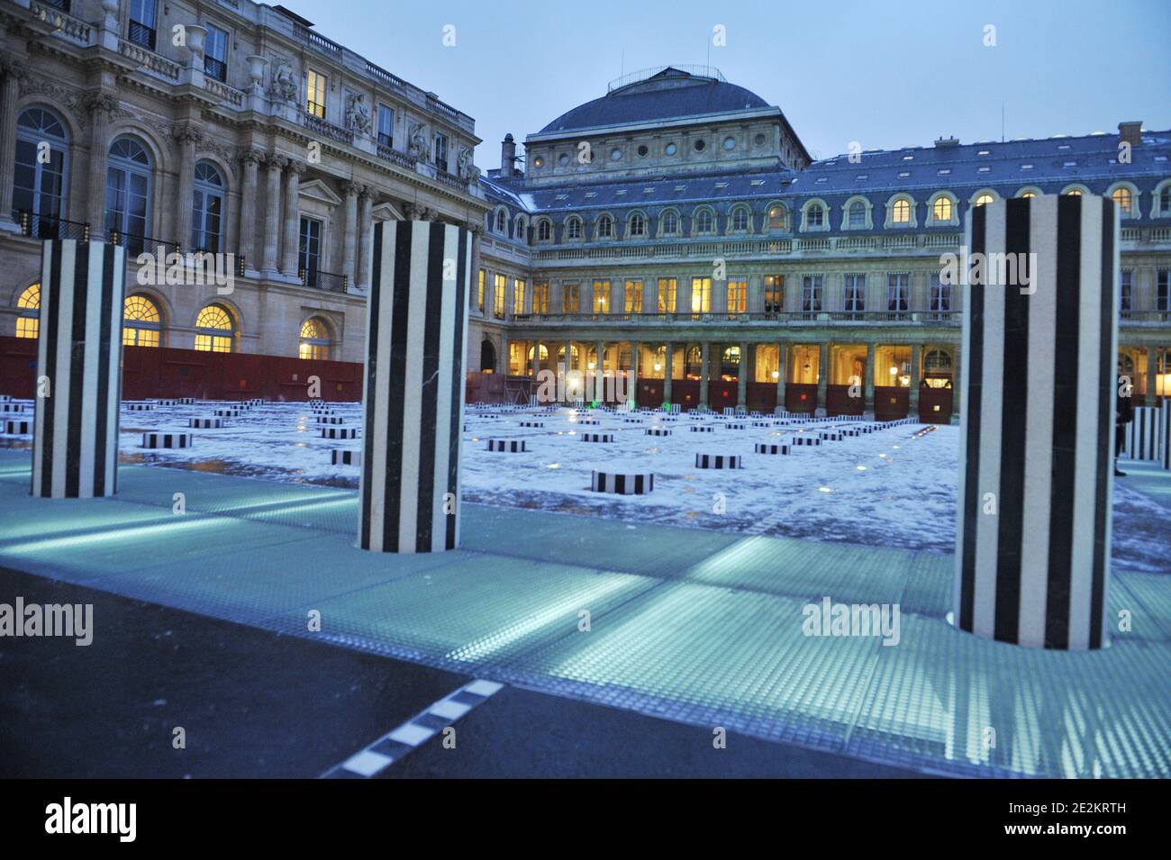 Official unveiling of the renovated Buren's striped columns in Paris ...