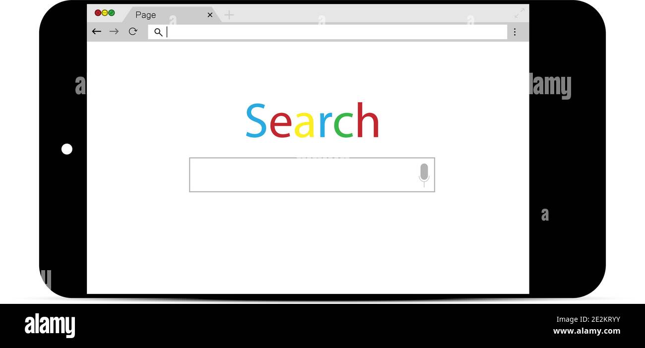 Smatphone with Browser window on white back ground. Vector illustration ...