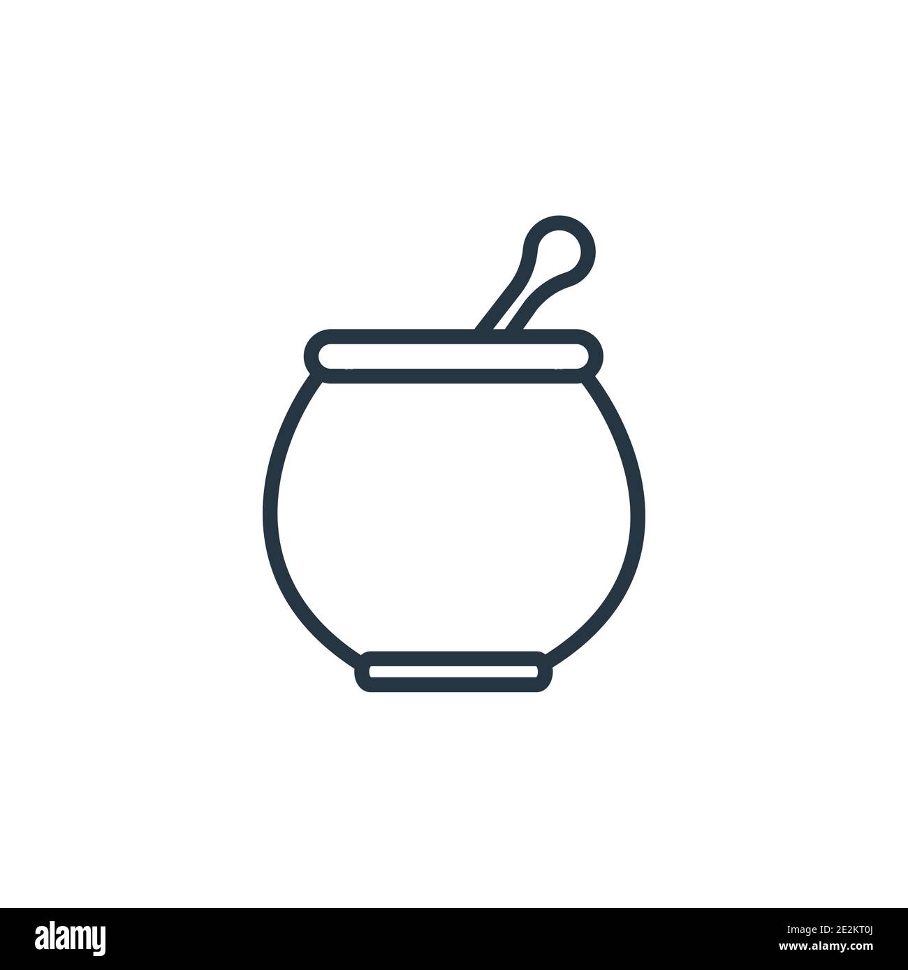 Punch bowl outline vector icon. Thin line black punch bowl icon, flat ...