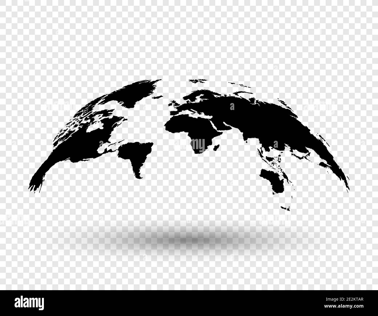 3D Earth globe with shadow on isolated background Stock Vector Image ...