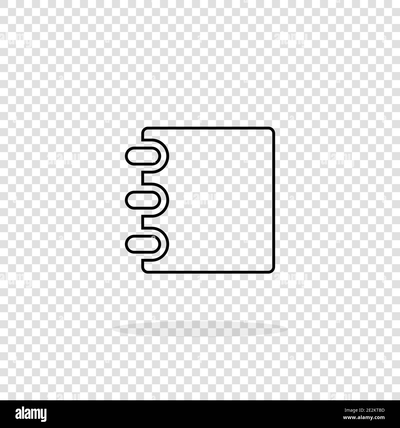 Notebook vector icon. Notebook Icon in trendy flat style on isolated ...