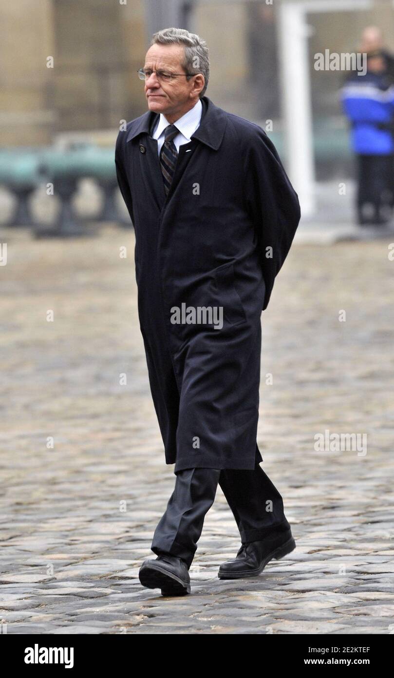 Alain Carignon arrives for the funeral of former minister and ...
