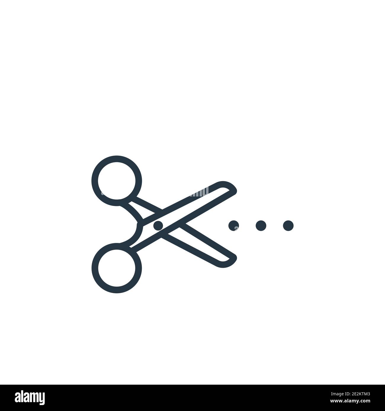 Trim outline vector icon. Thin line black trim icon, flat vector simple ...
