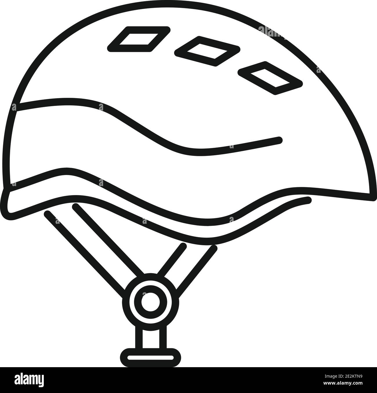 Industrial climber modern helmet icon, outline style Stock Vector Image ...