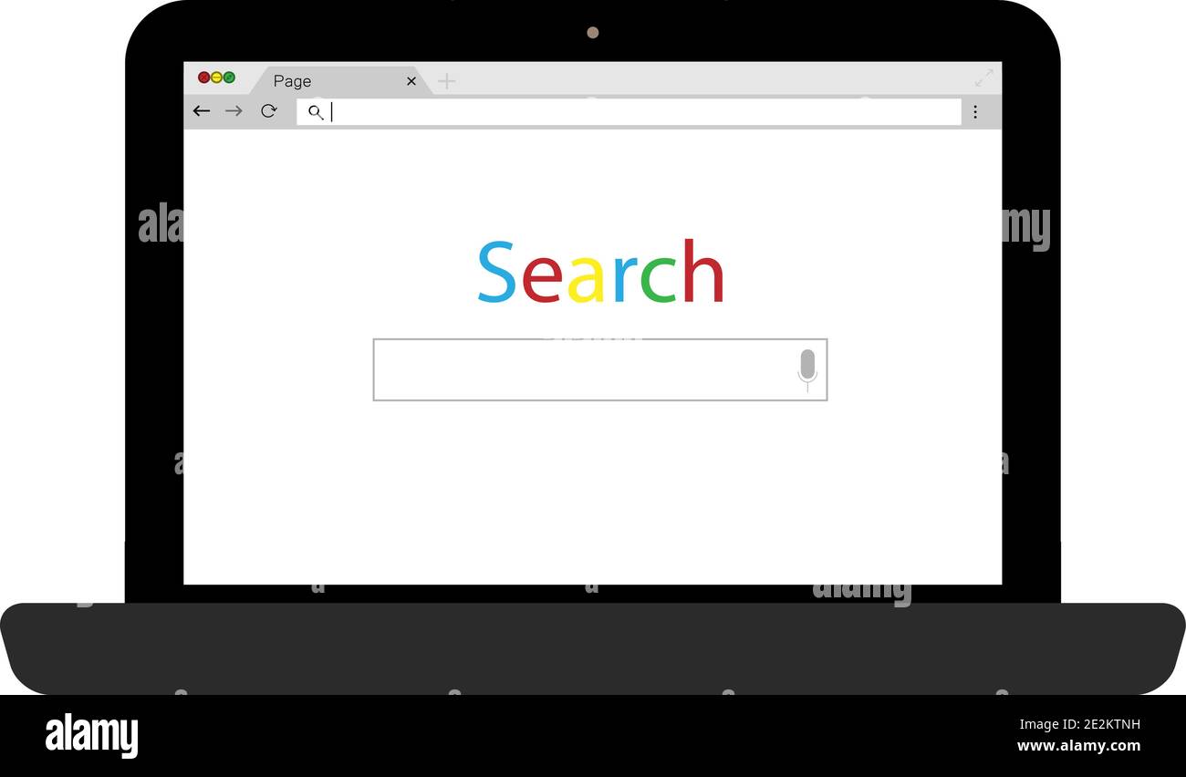 Laptop with Browser window on Blanck back ground Stock Vector Image ...