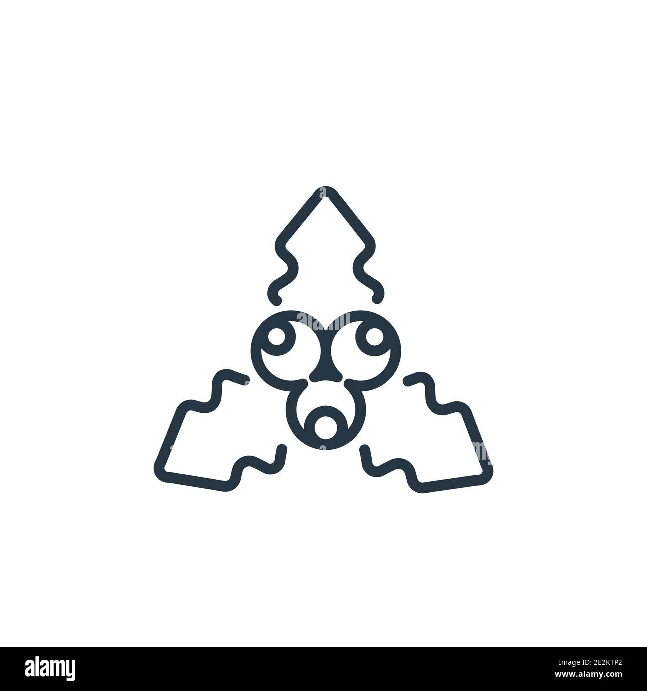 Mistletoe leaves outline vector icon. Thin line black mistletoe leaves ...