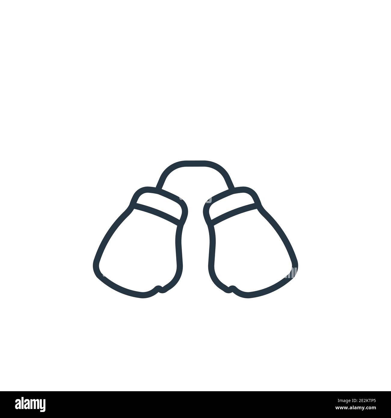 Training gloves outline vector icon. Thin line black training gloves ...