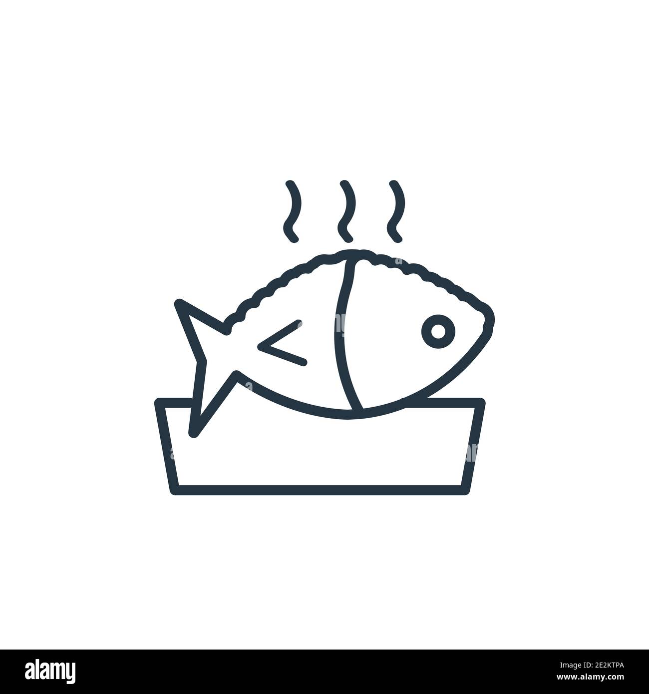 Fish food outline vector icon. Thin line black fish food icon, flat ...
