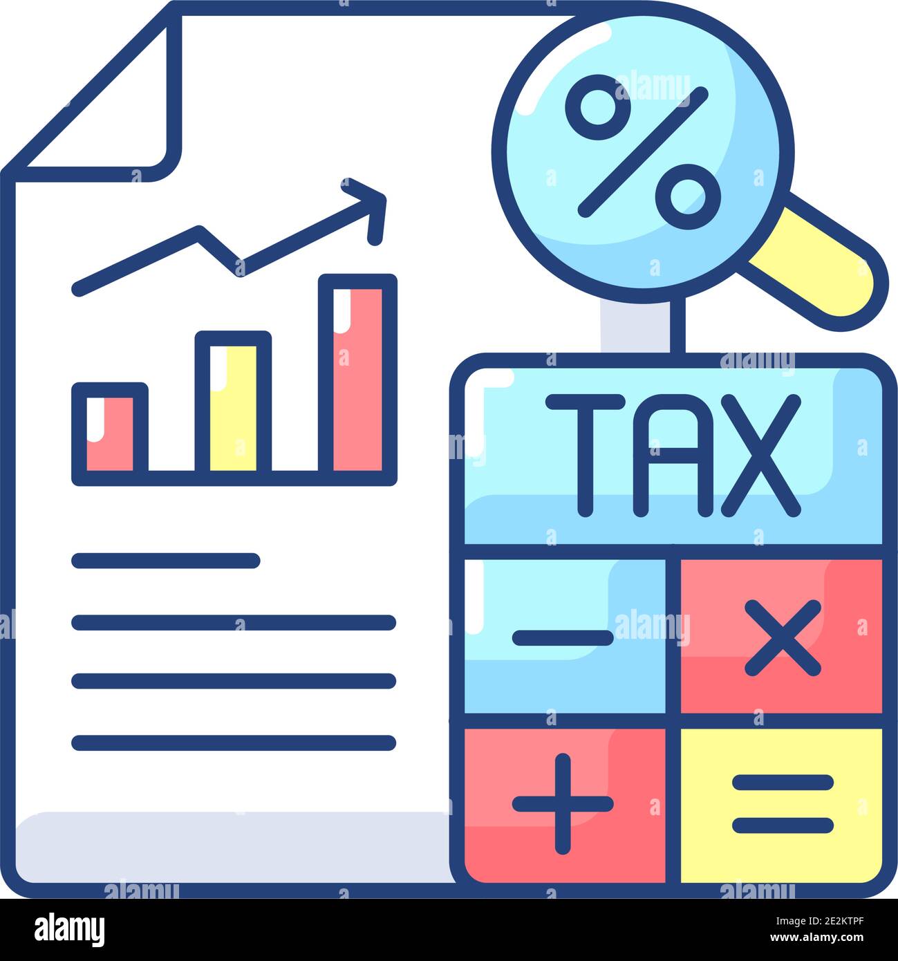Tax accounting RGB color icon Stock Vector Image & Art - Alamy