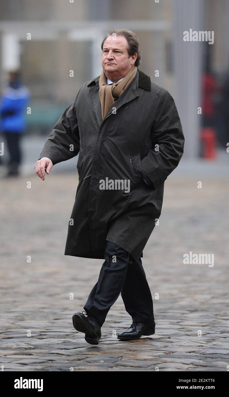 Pierre Charon arrives at the funeral offormer minister and parliament ...