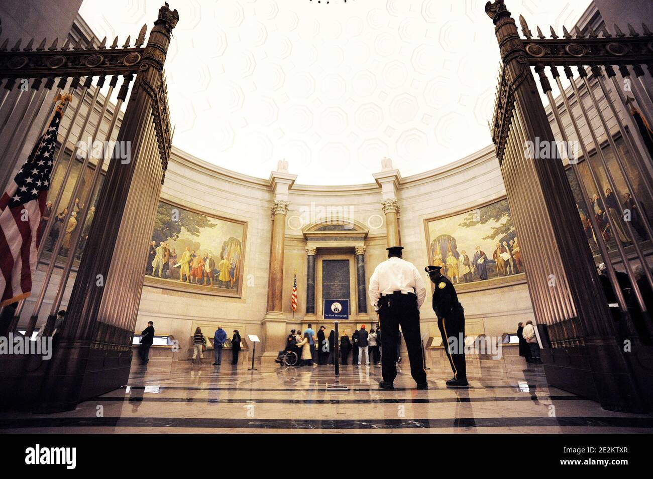 Inside the Rotonda at the National Archives building in Washington, DC ...