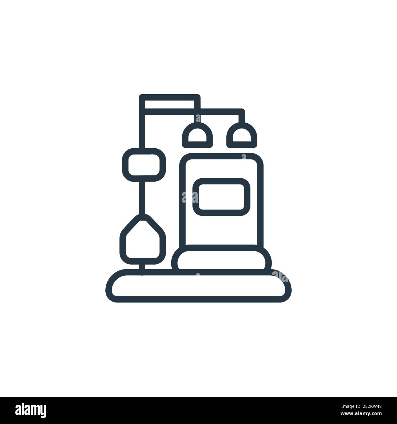 Sump pump outline vector icon. Thin line black sump pump icon, flat ...