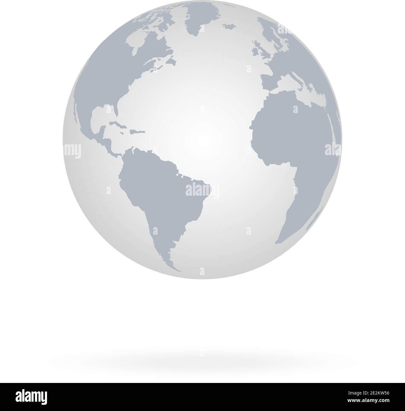 Earth Globe Icon with shadow. Earth icon. Vector illustration Stock ...