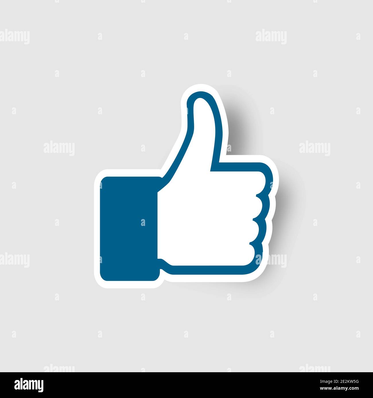 Like icon. Thumb up in paper art. Vector illustration. Eps10 Stock ...