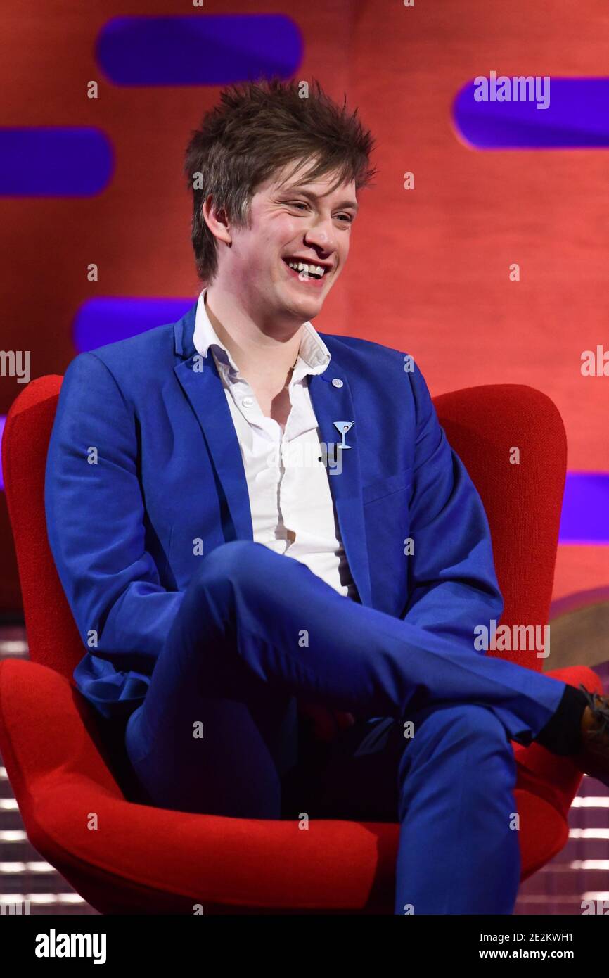 EDITORIAL USE ONLY Daniel Sloss during filming for the Graham Norton ...