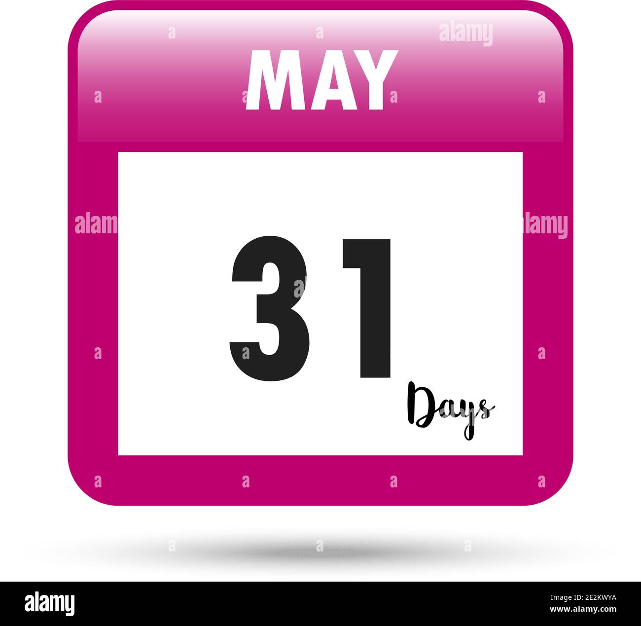 Calendar icon. Vector illustration. 31 days in May Stock Vector Image ...