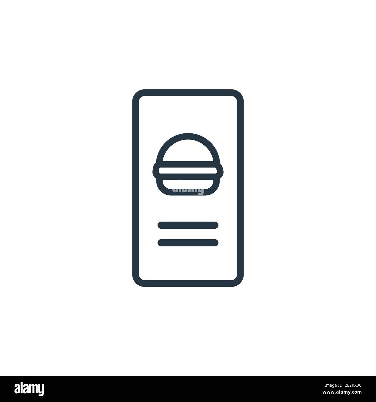 Mobile app outline vector icon. Thin line black mobile app icon, flat ...