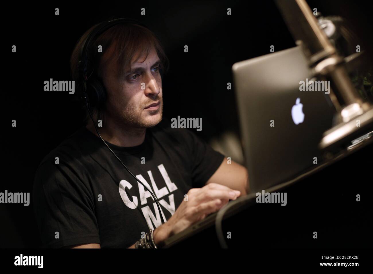 French DJ David Guetta is pictured at the hotel before he performs at ...