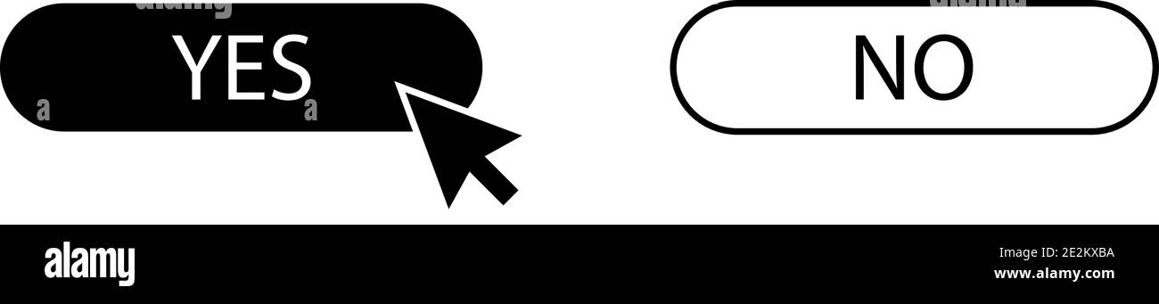 Arrow with button Yes and No. Vector illustration Stock Vector Image ...