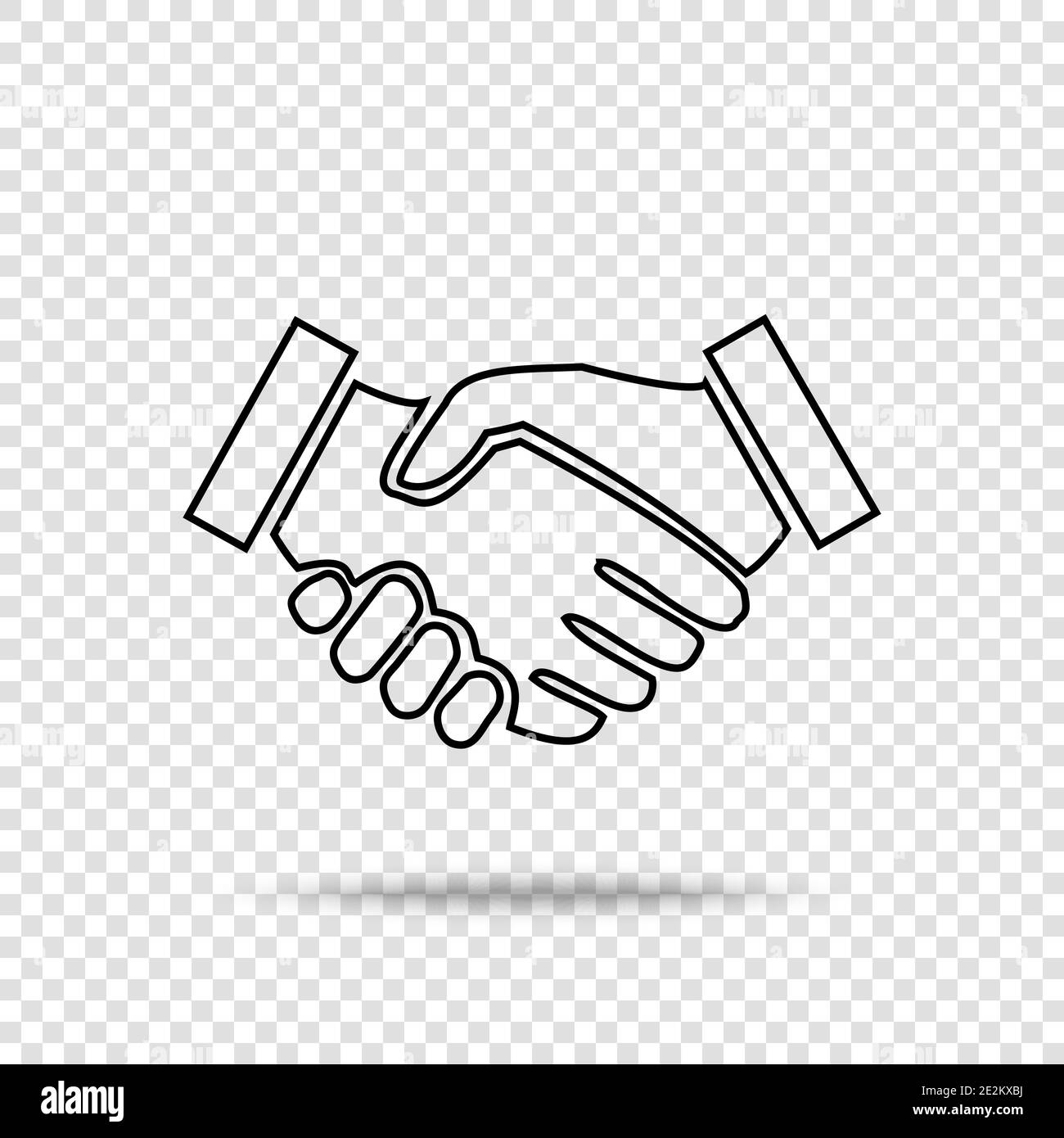 Handshake icon. Business handshake. Contract agreement flat icon for ...