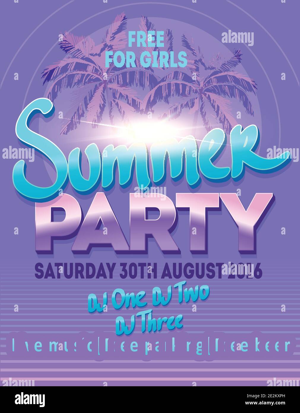 DJ summer party, night club show poster. Summer Holiday and Summer ...